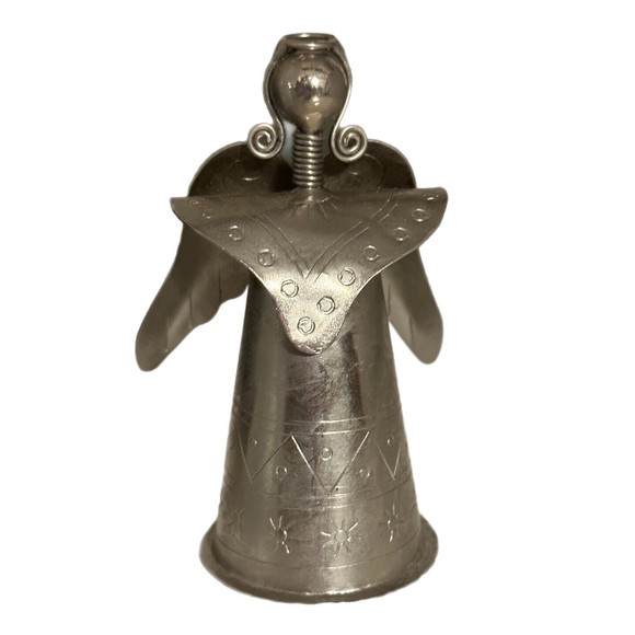 Unbranded | Accents | Metal Angel Bell Tree Topper Silver Messenger Of ...